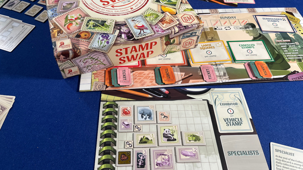 'I Cut, You Choose' In Stonemaier's 'Stamp Swap' Tile Placement Game